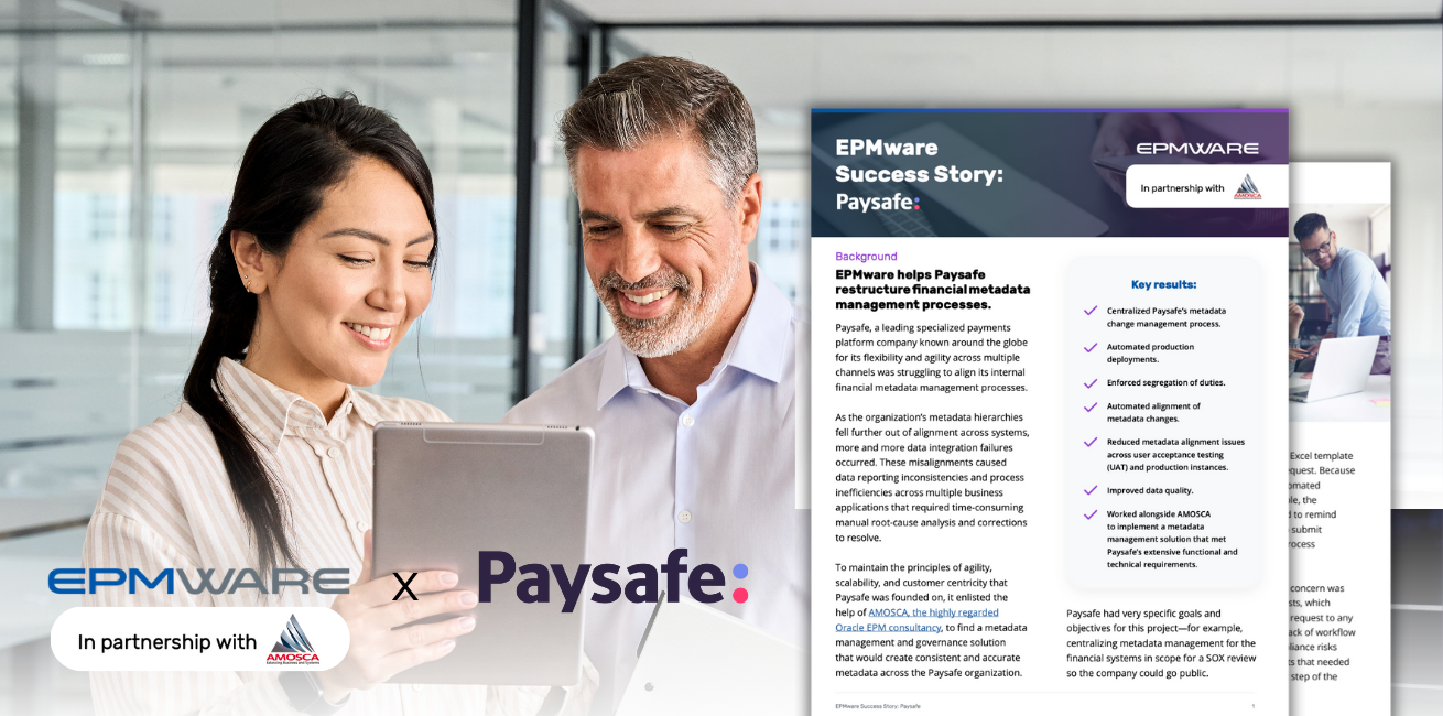 EPMware helps Paysafe restructure financial metadata management processes